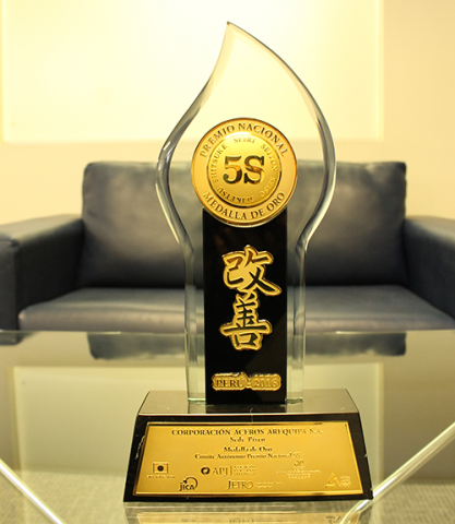 CAASA Recibió “PREMIO NACIONAL 5’S”.